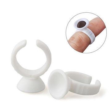 Disposable Eyelash Glue Rings | 100 Pcs Finger Palettes – Salon Designers