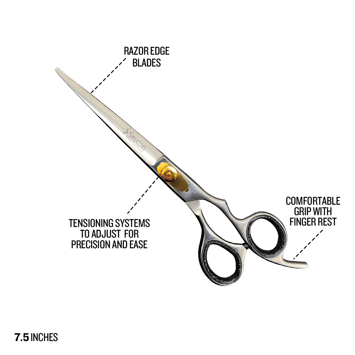 Sd Pro Scissors Razor Edge Gold series 7.5″ inches – Salon Designers